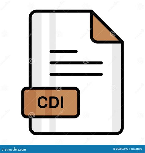 An Amazing Vector Icon Of Cdi File Editable Design Stock Vector Illustration Of Icon Folder