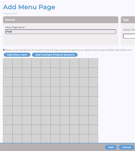 How To Add A Menu Page MYPOS Connect