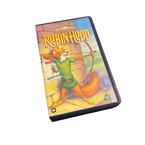 Walt Disney Classics Robin Hood Vhs Video Cassette Tape Rare £2