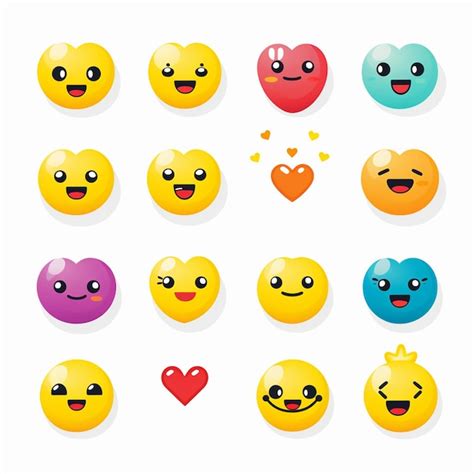 이모티콘 벡터 얼굴 면상 안면 상징 아이콘 상징 아이콘 표정 표정 모음집 수집품 소장품 노랑 노란색 행복 기쁨 만족 감정 정서 미소 스마일 웃다 하하 찡긋 싱글벙글 나