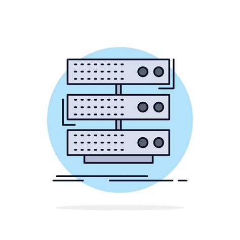 Server Storage Rack Database Data Flat Color Icon Vector 15405022 Vector Art At Vecteezy