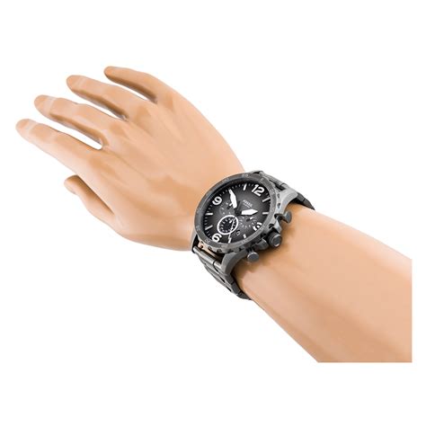 Fossil Nate Chronograph Smoke Stainless Steel Chain Watch Jr1437 At Best Price In Bangladesh