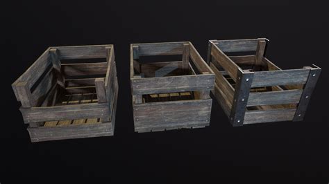 Old Used Medieval Crates 3d Model By Clockworkcreations