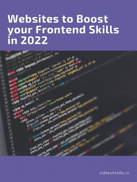 Websites To Boost Your Frontend Skills In 2022 Sidtechtalks