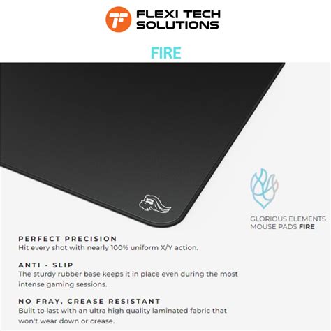 GLORIOUS Element Gaming Mousepad EXTRA Large Air Fire Ice Flexi Tech