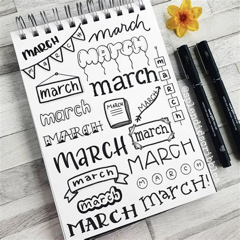 Best Bullet Journal Fonts And Headers For Every Month Artofit