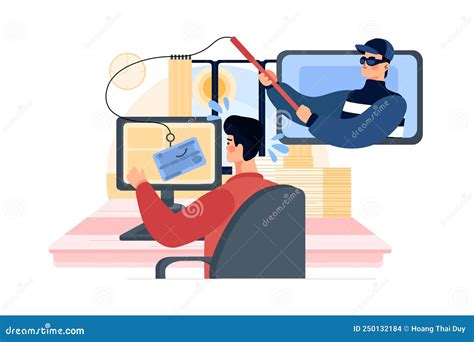 Cyber Scammer Hacker With Laptop Hacking Computer Security Online