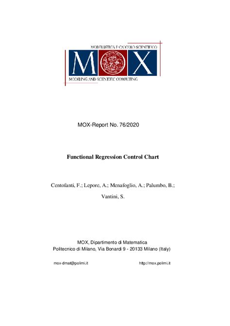 Pdf Functional Regression Control Chart