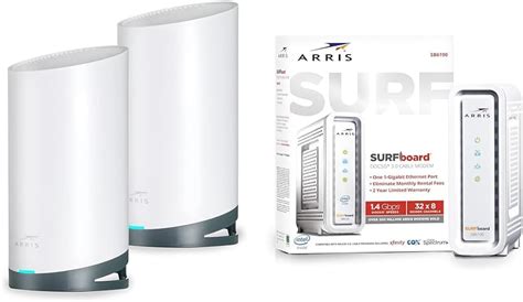 Amazon Com Arris Surfboard Sb Docsis White Modem Arris Mesh Tri Band Router System