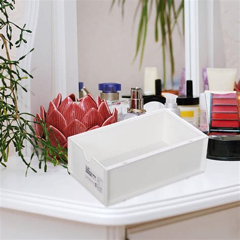 Desktop Storage Box Plastic Desk Makeup Organizer Stationery Supplies