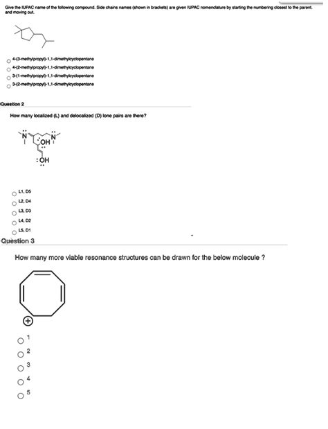 Solved Give The Iupac Name Of The Following Compound Side Chain Names