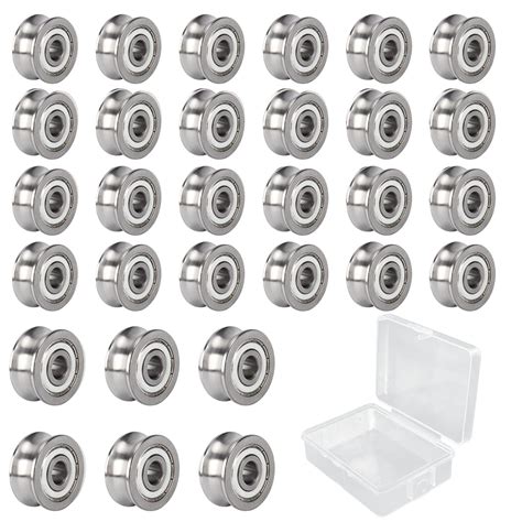 Gzhaimai 30 Stk Kugellager U624ZZ 4 13 7mm mit Kiste Stahl U Nut Doppel Schild für