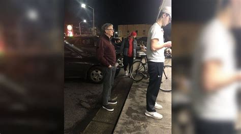 Photo Of Billionaire Bill Gates Waiting In A Line At A Burger Joint Is