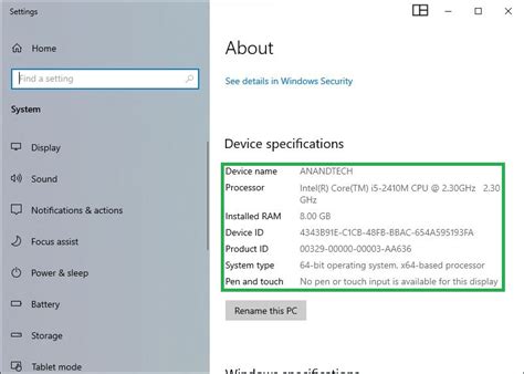 How To How To Check Your Pc Specs In Windows 10 Anandtech Forums
