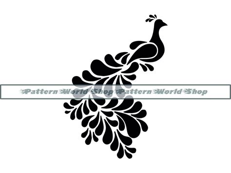 Peacock 2 Svg Stylized Peacock Svg Peacock Clipart Peacock Files For Cricut Peacock Cut