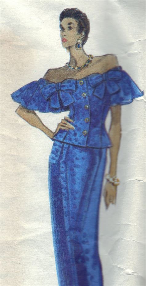 Vogue Pattern 2409 Albert Nipon Drop Shoulder Dress Sizes 12 14 16