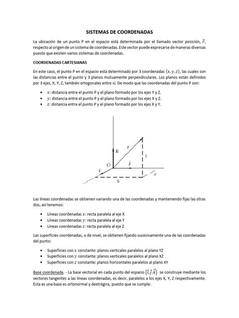 Sistemas De Coordenadas Pdf