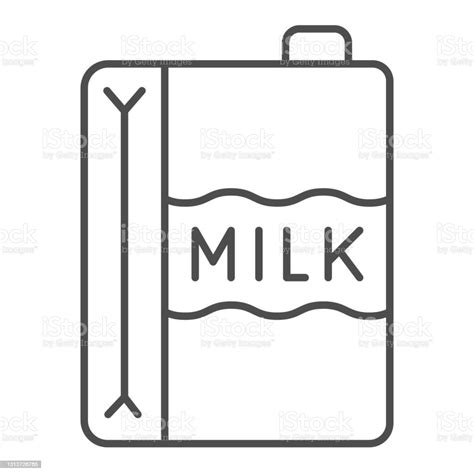 紙箱牛奶細線圖標乳製品概念乳製品盒在白色背景上簽名牛奶紙箱圖標在輪廓風格為移動概念和網頁設計向量圖形向量圖形及更多乾淨圖片 Istock