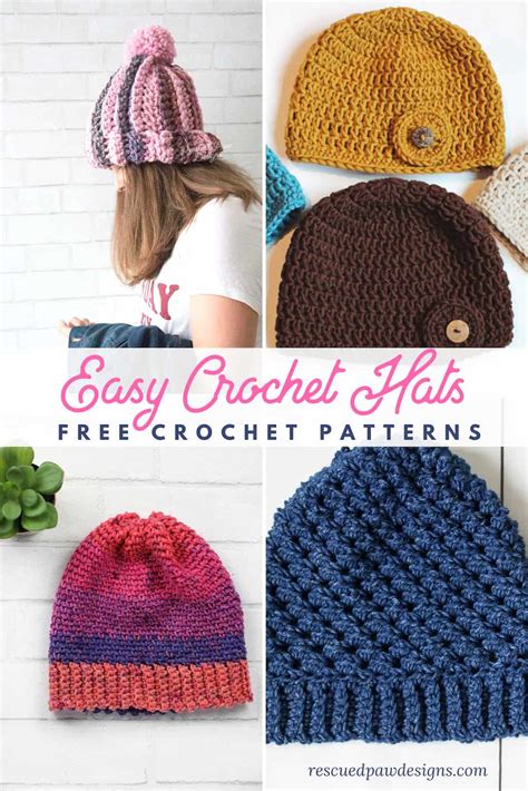 Easy Crochet Hat Patterns For Beginners Arquidia
