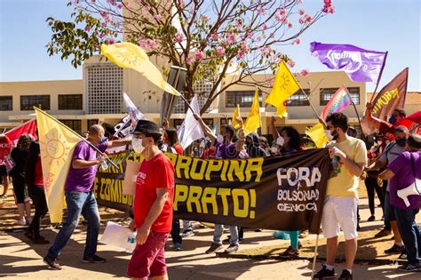 24J Photo Taken During A Protest Against President Jair Bolsonaro