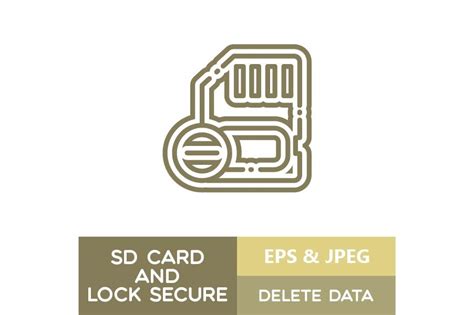 Sd Card And Lock Secure Delete Data Graphic By Beldonbenediktus