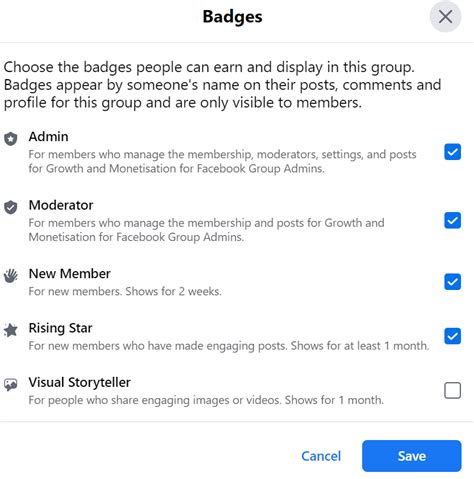 complete list of facebook group badges updated 2024