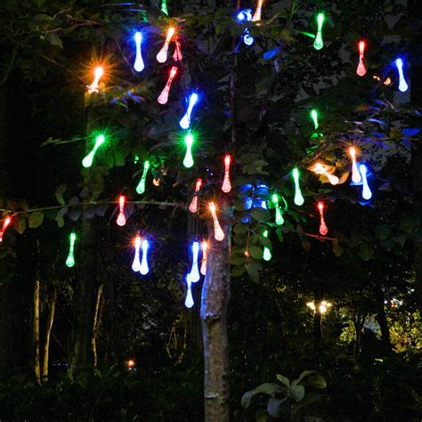 Solar Tree Light Decoration Multicolor Crystal Water Drop Epyz