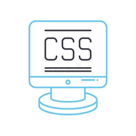 Css Line Icon Outline Symbol Vector Illustration Concept Sign Stock