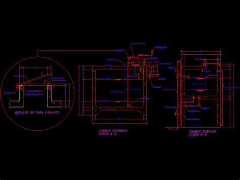 Detalle Tanque En Autocad Descargar Cad 6815 Kb Bibliocad