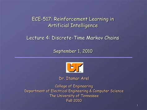 Ppt Ece 517 Reinforcement Learning In Artificial Intelligence