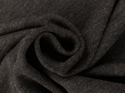 Austrian Virgin Wool Double Knit In Heather Charcoal Bandj Fabrics