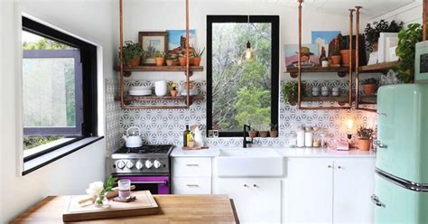 3 Cute Small Kitchen Designs And How To Style Open Shelving Redesign