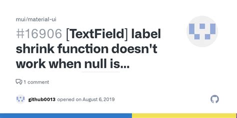 Textfield Label Shrink Function Doesnt Work When Null Is Applied To `value` · Issue 16906
