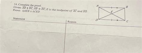 Solved Conplete The Proof Given Ac Dc Ab Dc E Is The Chegg