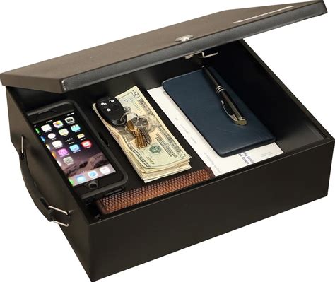 Honeywell 6209 Large Key Locking Steel Security Cash Box With Carry Ha