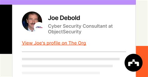 Joe Debold Cyber Security Consultant At Objectsecurity The Org