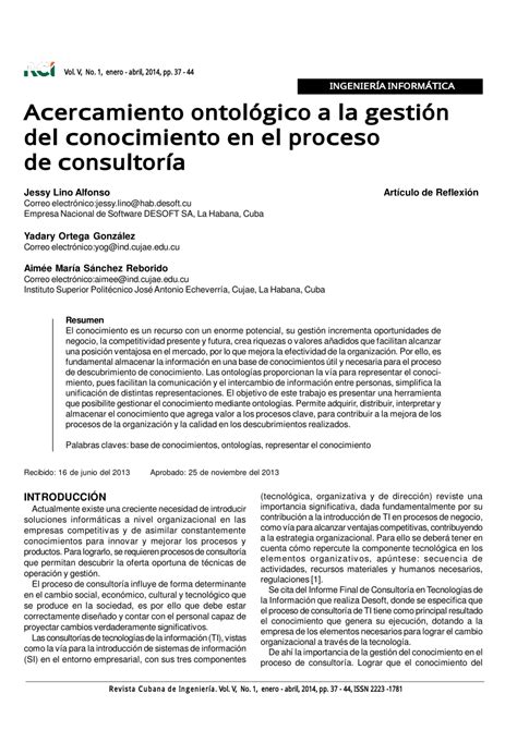 PDF Ontological Approach Knowledge Management In It Consulting Service