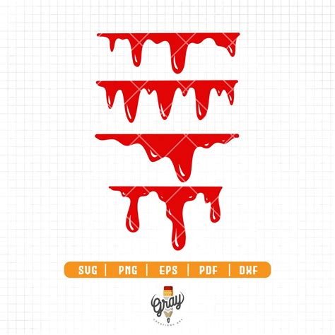 Dripping Blood Svgdrip Svgblood Drop Svg Bundlecricutsilhouette