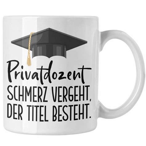 Trendation Tasse Trendation Privatdozent Tasse Geschenk Lustiger Spruch