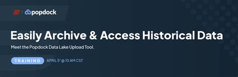 Popdock Data Lake Upload Tool Free Training On April Th
