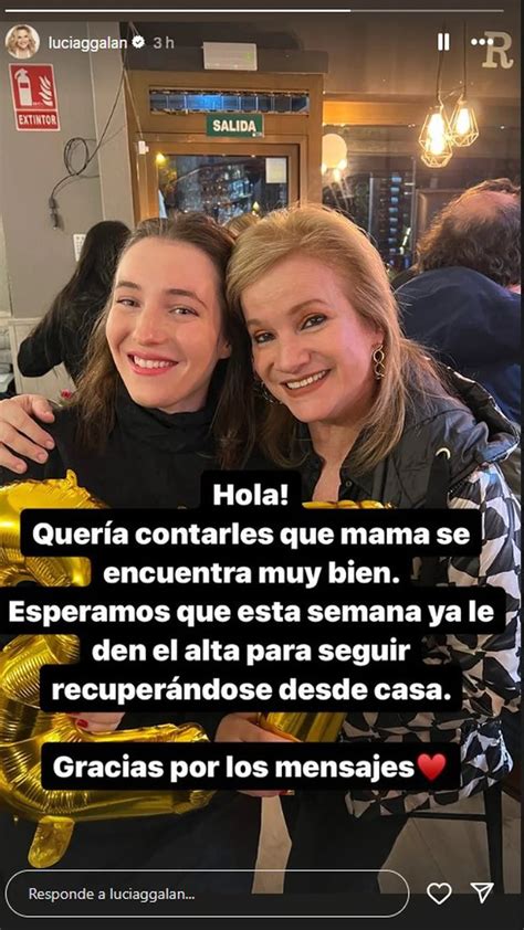 Lucía Galán Recibió El Alta Médica Luego De Su Operación En El Páncreas