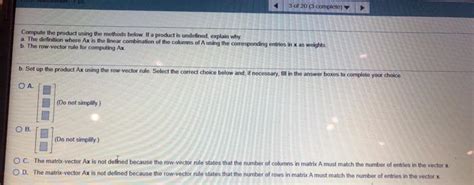 Solved This Question 1pl 3 Compute The Product Using The