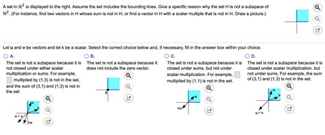 Solved A Set In R2 Is Displayed To The Right Assume The Set
