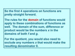 Operations On Functions PPT Chemistry Science