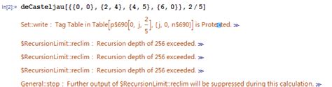 a problem about recursion formula of de casteljau algorithm