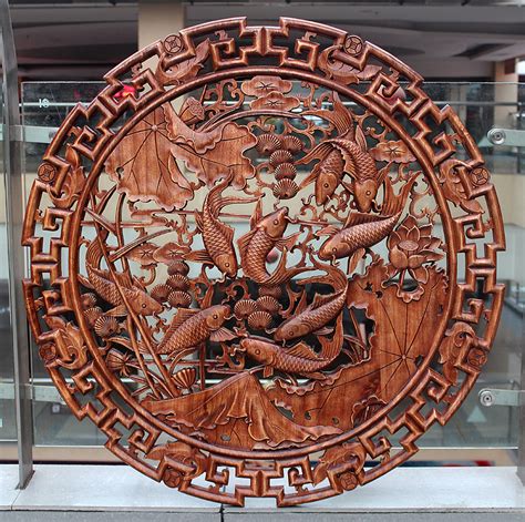 东阳木雕背景墙图片 两边木雕电视墙效果图 简约木雕花电视墙图片 大山谷图库