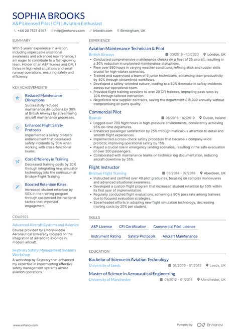 Airline Pilot Cv Examples And Guide For 2025