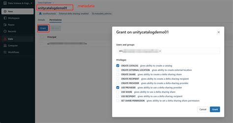 Azure Databricks中使用unity Catalog 03 Data Sharing Johnxiong 博客园
