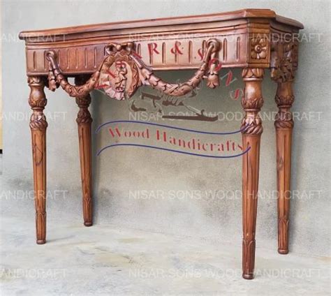 Rectangular Teak Wood Carved Console Table At ₹ 35000 In Saharanpur