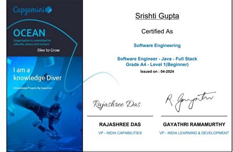 Srishti Gupta On Linkedin Certified Java Fullstack Capgemini